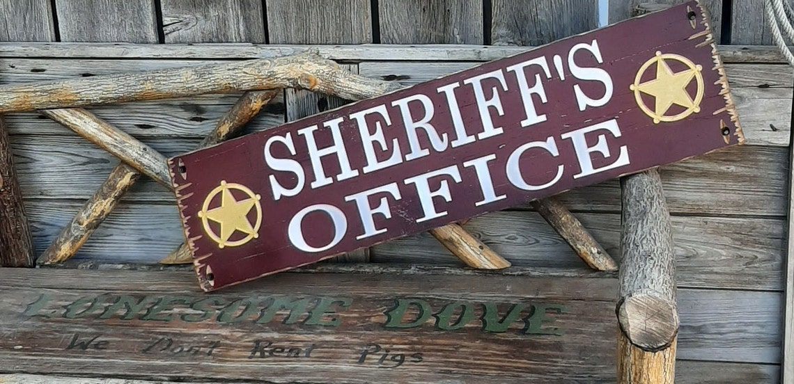 Sheriff's Office Rustic Carved Wood Sign Western Décor - Etsy