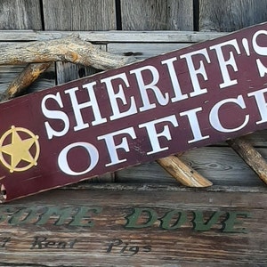 Sheriff's Office Rustic Carved Wood Sign, Western Décor, Bunk House ...