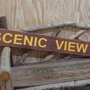 SCENIC VIEW/ National Park/distressed Wood Sign/cabin Decor/log Cabin ...