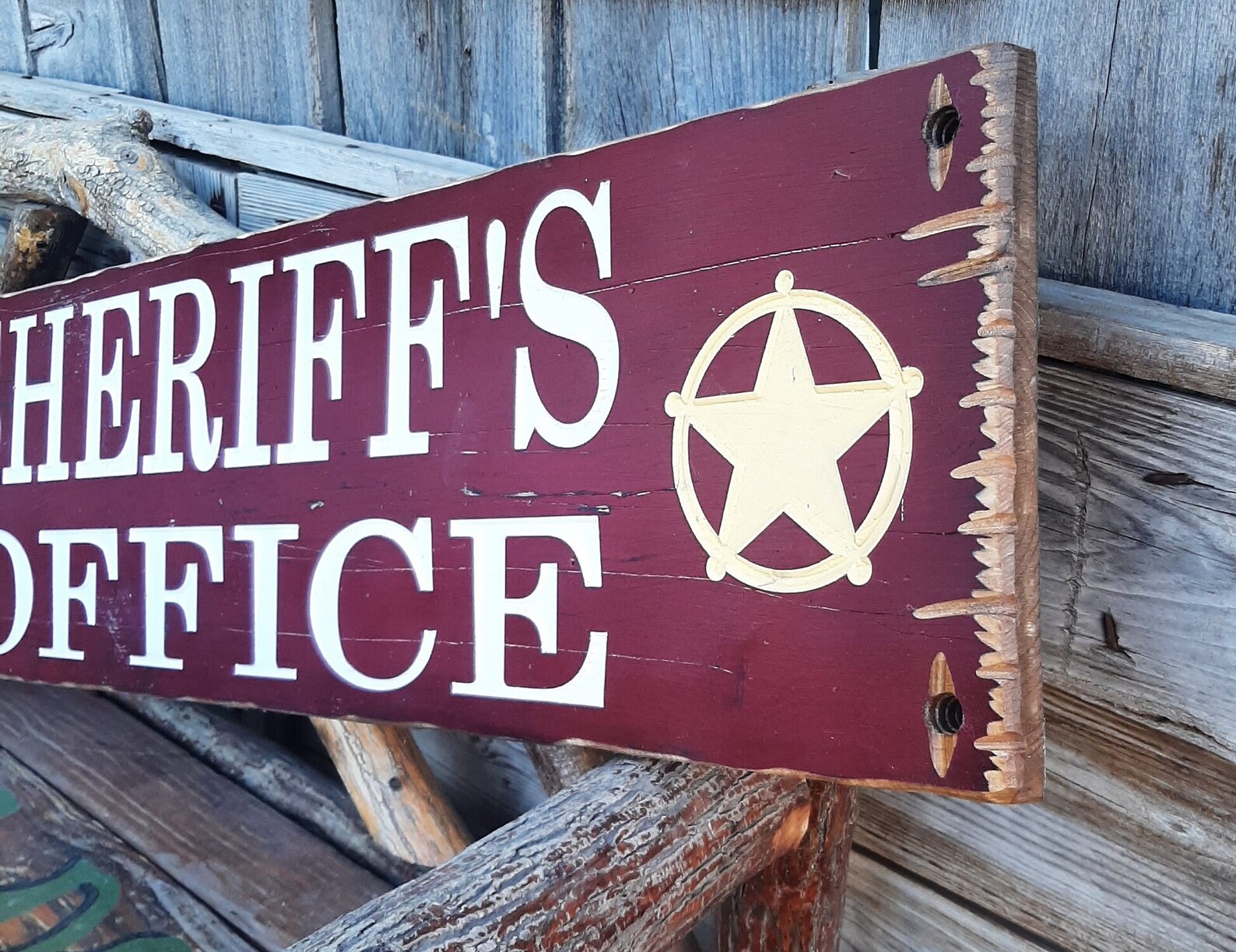 Sheriff's Office Rustic Carved Wood Sign Western Décor - Etsy