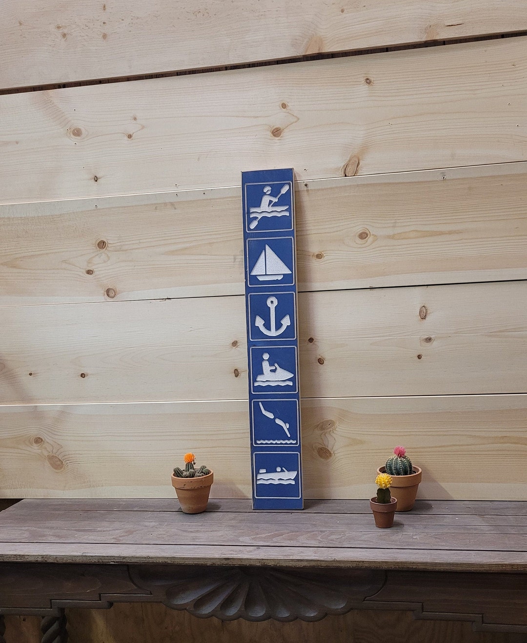 Water Icons/carved/rustic/wood/sign/water Sports/lake/river/cabin/décor ...