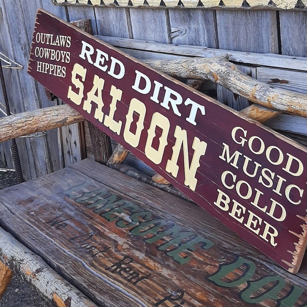 Wood Saloon Sign - Etsy