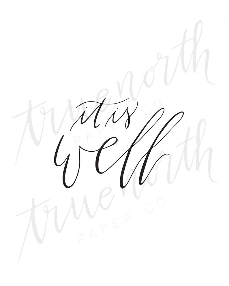 It is Well Digital Download, Hymn Art, Simple Decor, Printable Wall Art ...