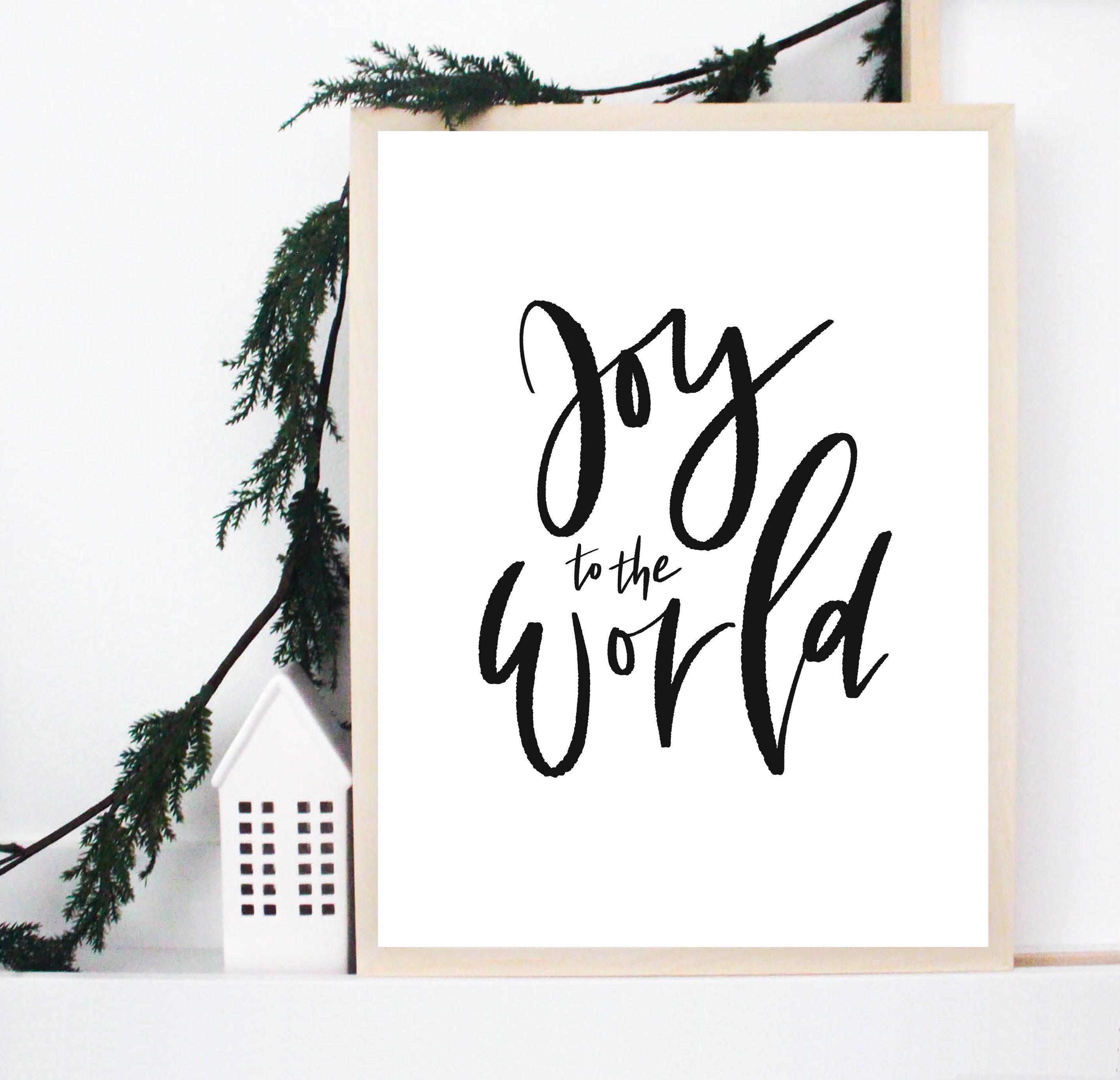 Joy to the World Print, Printable Christmas Decor, Holiday Printable ...