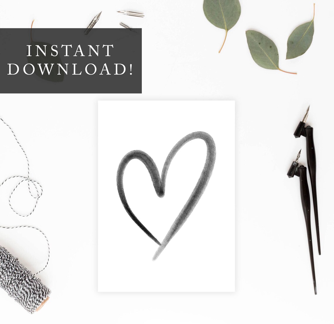Heart Printable 5x7 Card, Anniversary/valentines Day Card, Card for Him ...