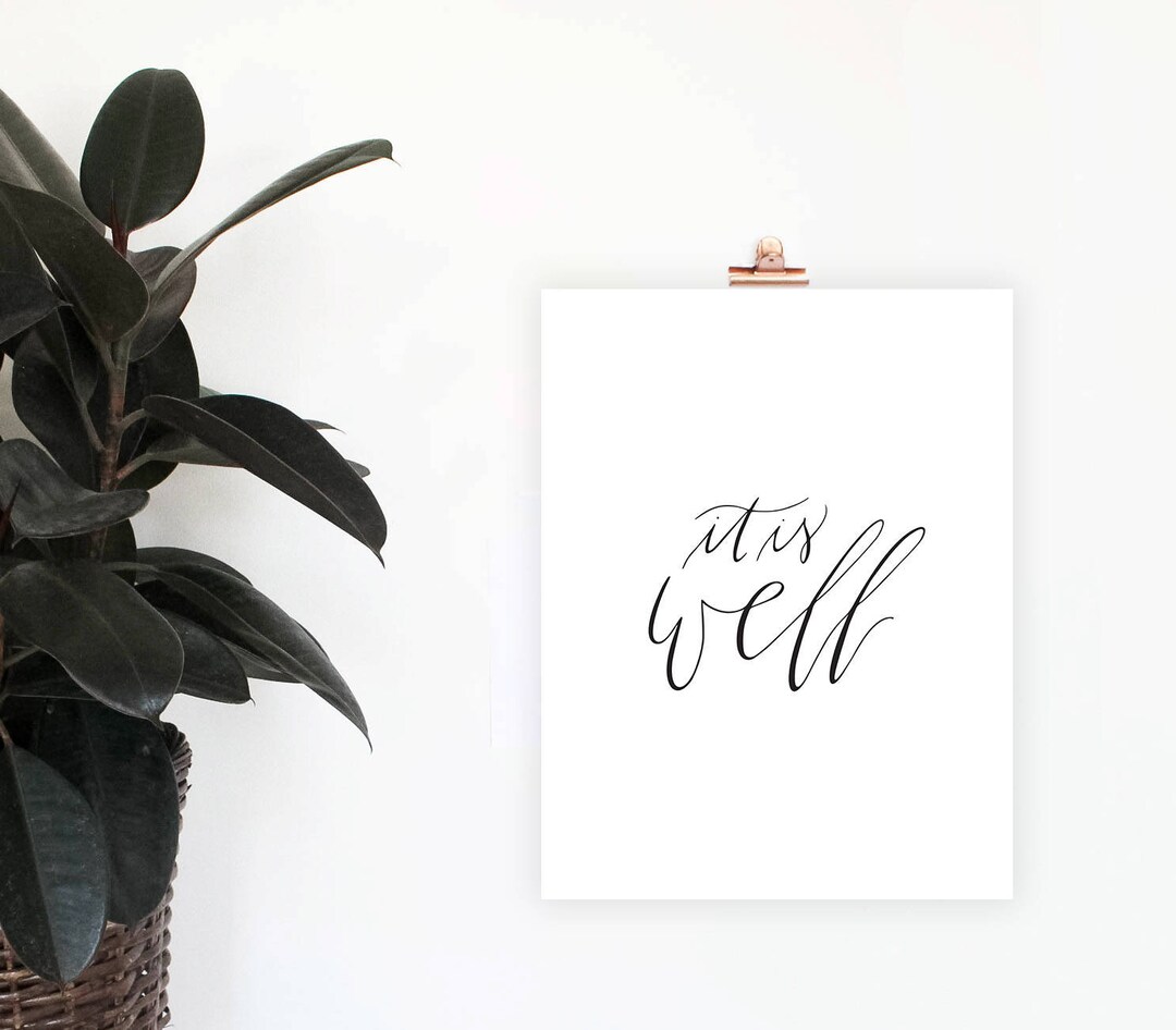 It is Well Digital Download, Hymn Art, Simple Decor, Printable Wall Art ...