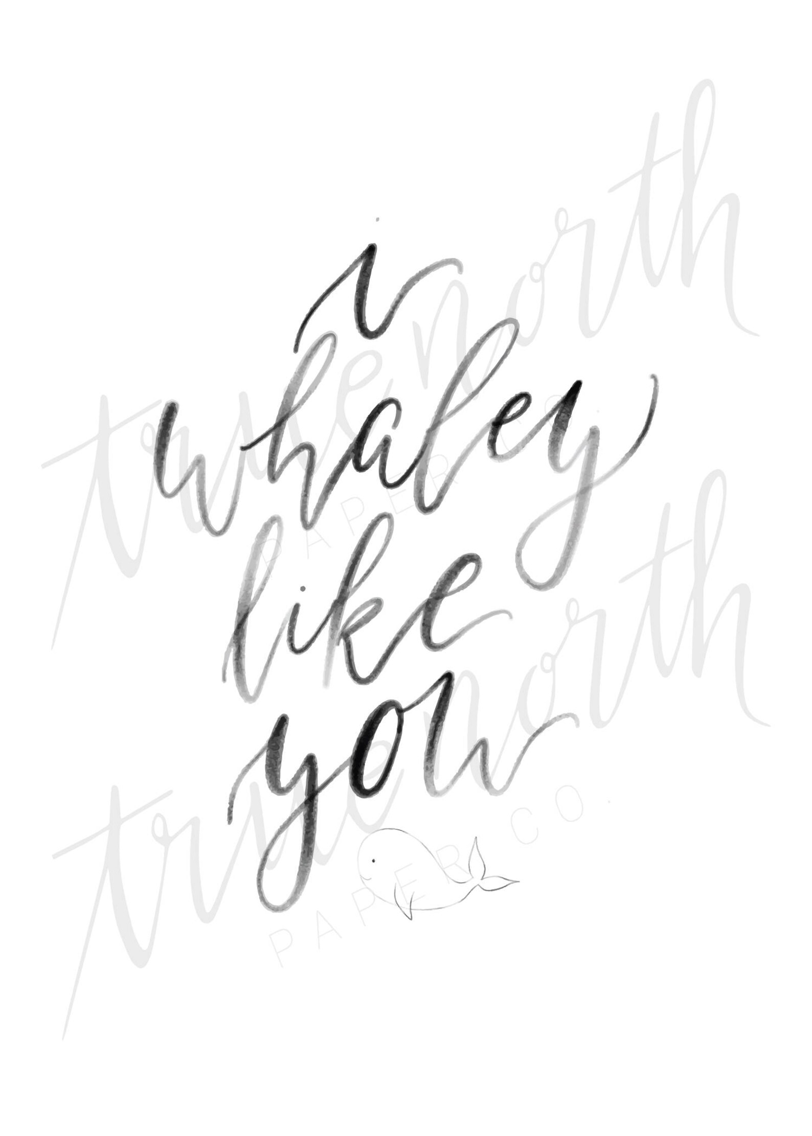 I Whaley Like You Printable 5x7 Card, Valentines Day/anniversary Card ...