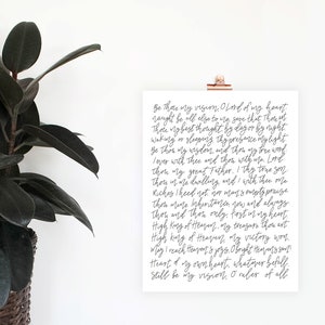 Be Thou My Vision Print, Digital Download, Hymn Wall Art, Simple Home ...