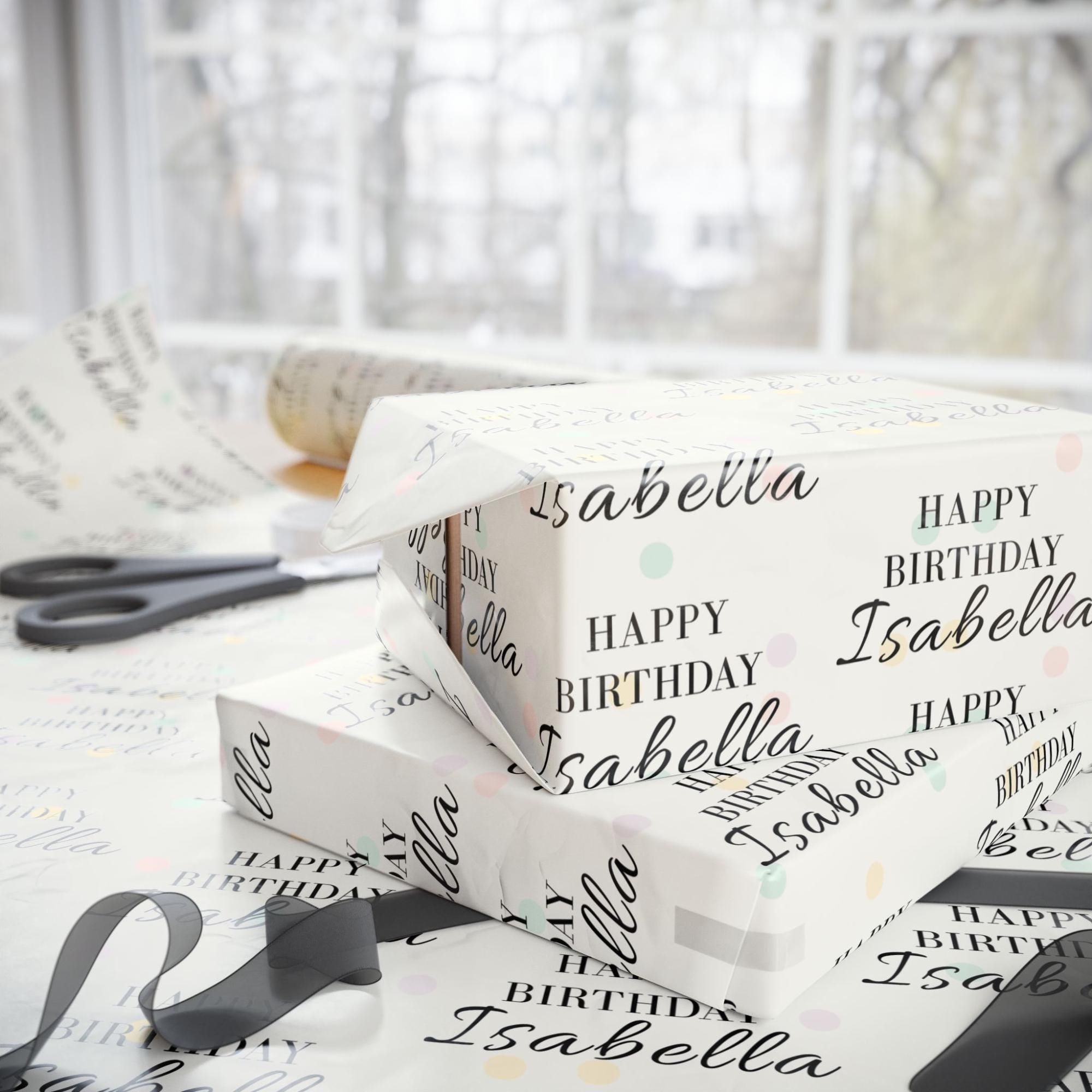 Personalized Birthday Wrapping Paper, Custom Birthday Gift Wrap, Custom ...