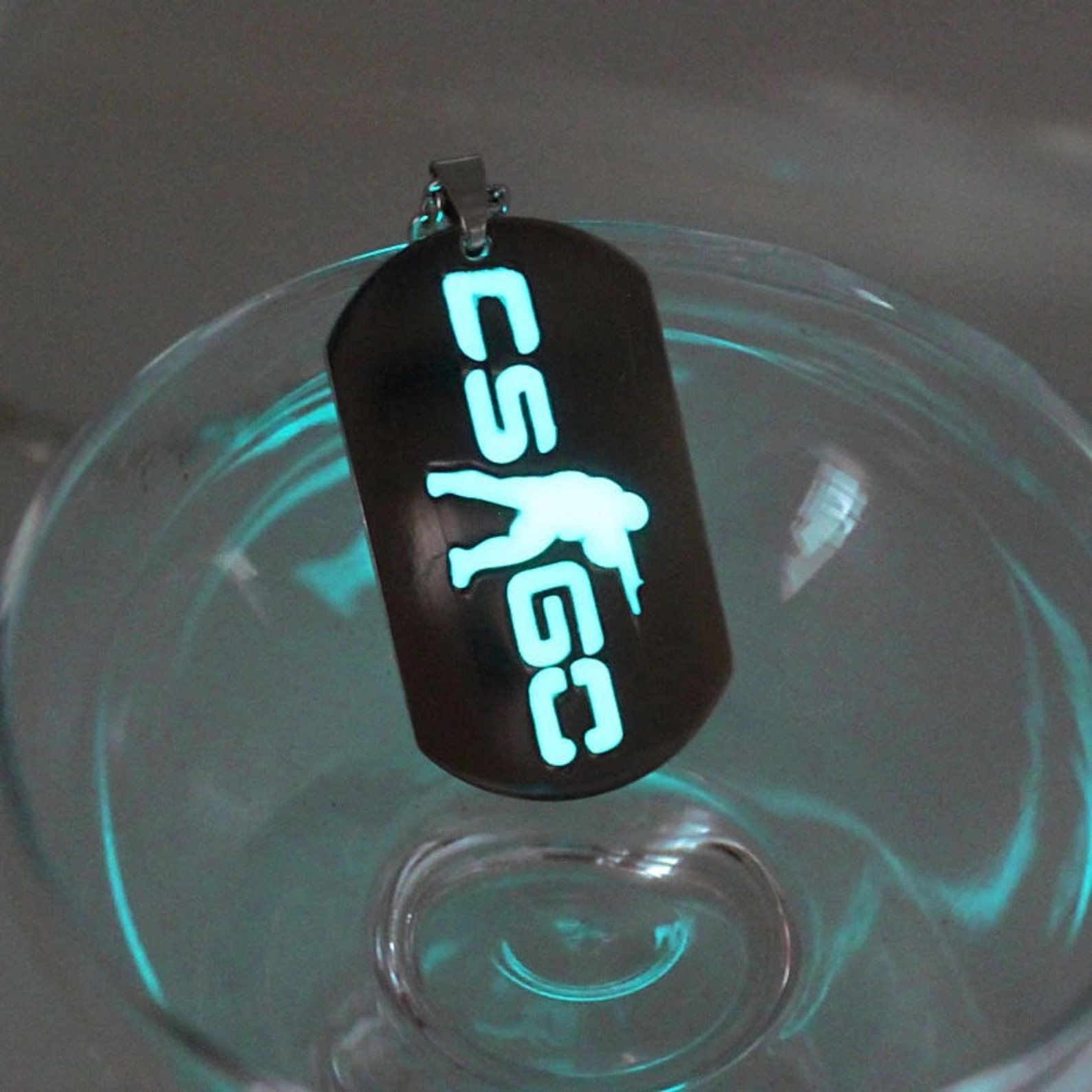 Counter Strike Token Glow in the dark Necklace | Etsy