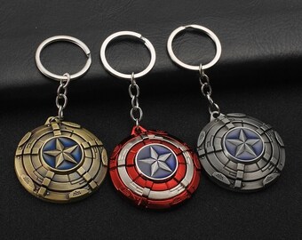Captain America Shield Keychain - Etsy