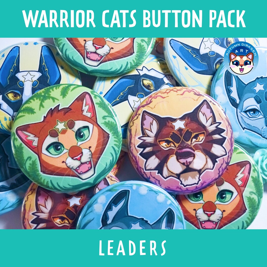 War Cats Button Pack LEADERS Firestar, Tallstar, Bluestar, and ...