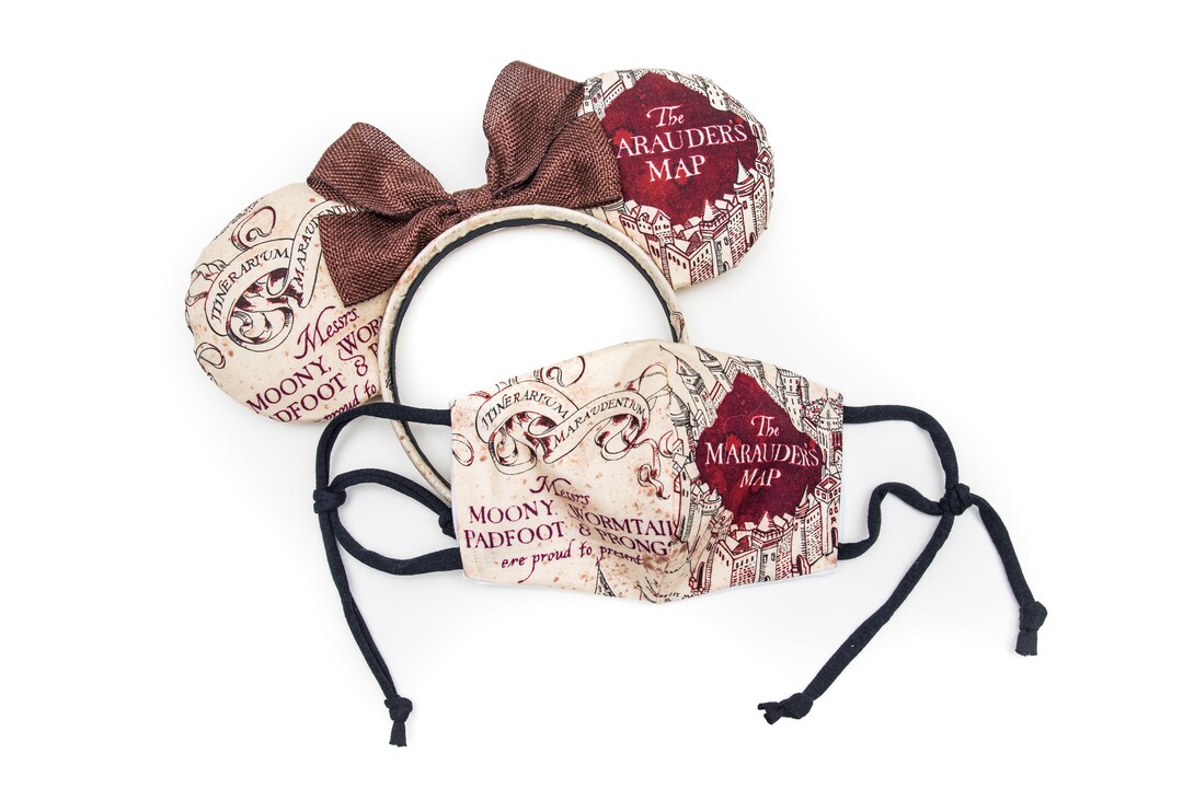Marauders Map Inspired Face Covering - Mask Only or Matching Bundle - Etsy