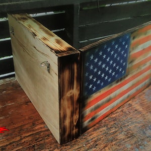 American Flag, Wall Cabinet, Compact, Concealed, Secret Compartment ...