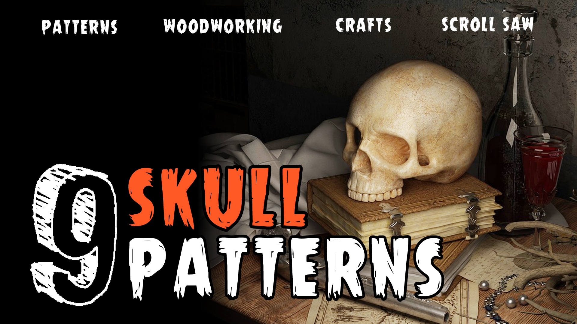9 Skull Patterns, Scroll Saw, Woodworking, Stencils, Crafts. Ebook, Pdf ...