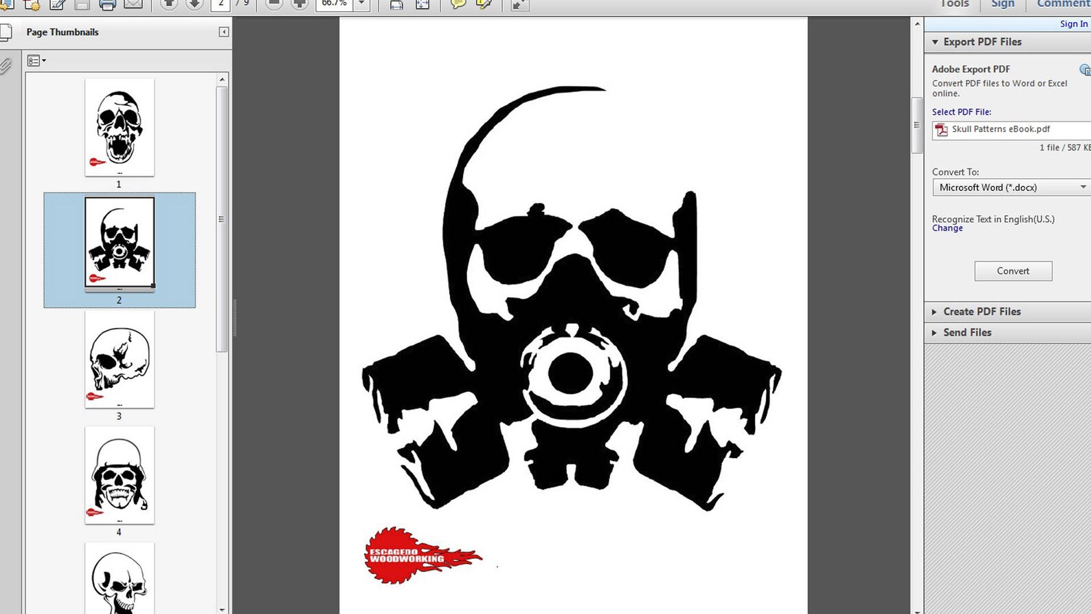 9 Skull Patterns, Scroll Saw, Woodworking, Stencils, Crafts. Ebook, Pdf ...