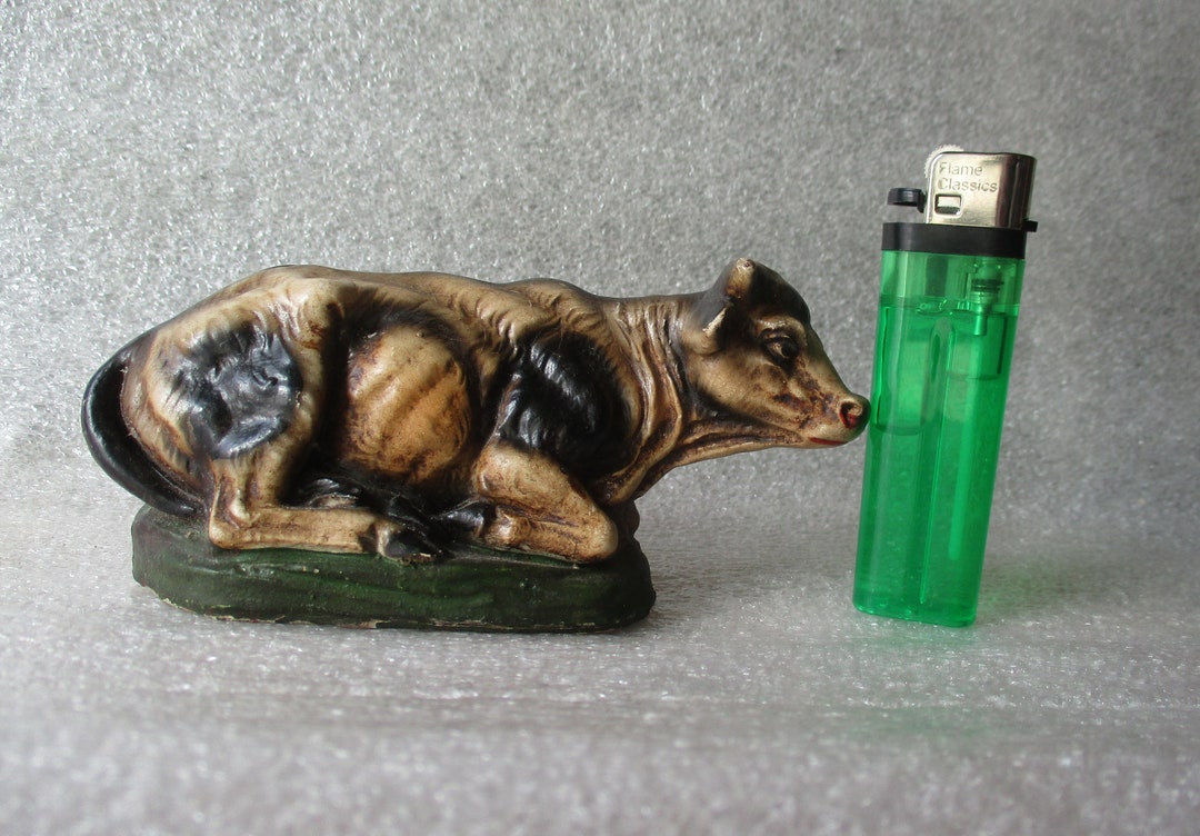 Elastolin, Composite Papier-mâché Cow, Nativity Scene Figure, Anno 1938 ...