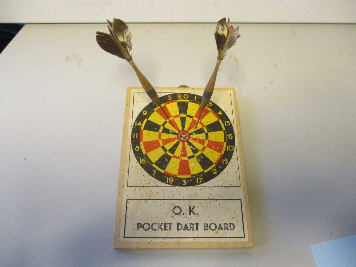 Dart Toy Miniature Dart Game Circa 1950 Collects Item. - Etsy