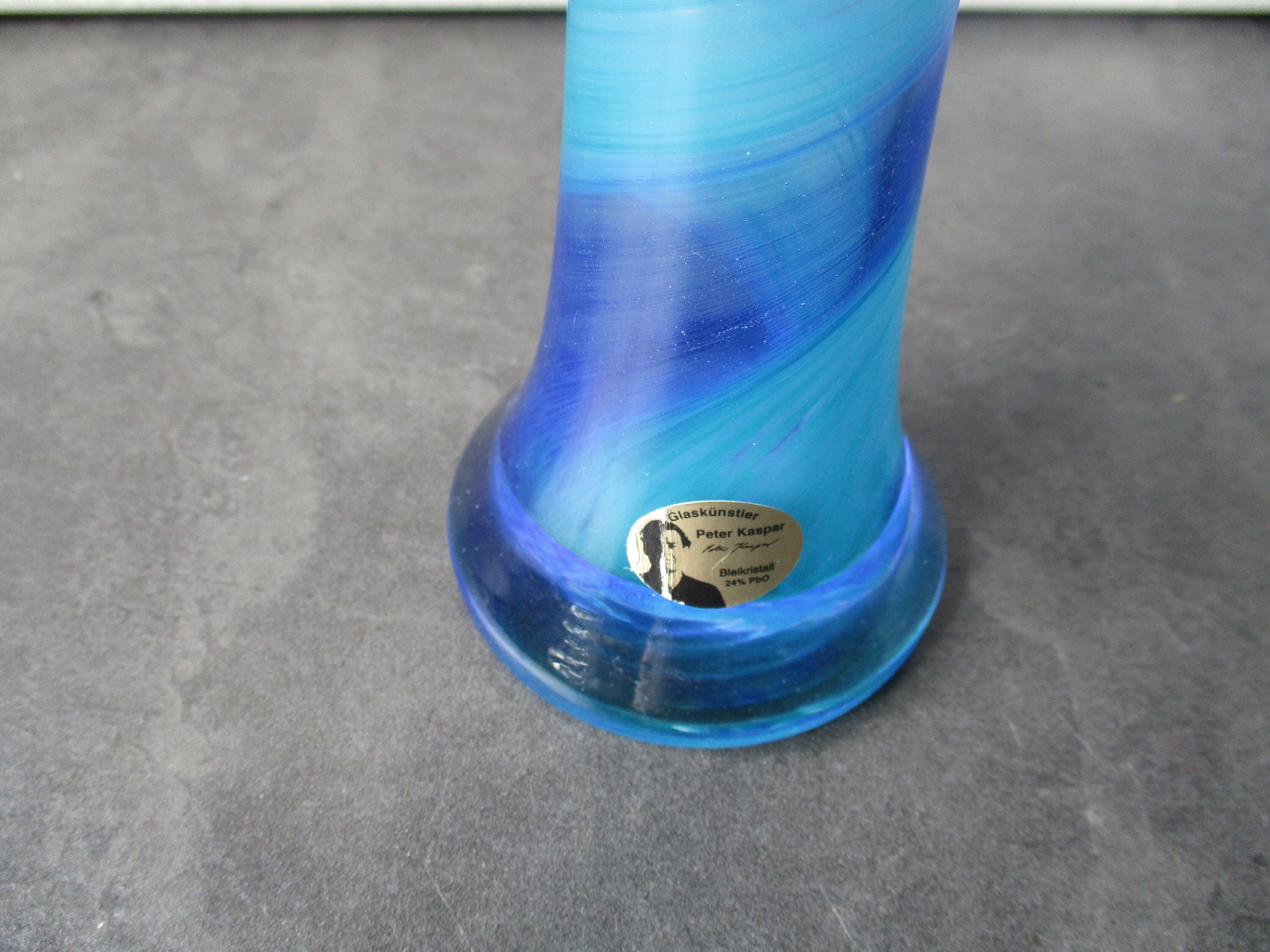 A Crystal Vase, Cool, by Peter Kaspar, German Crystal Glass, With ...