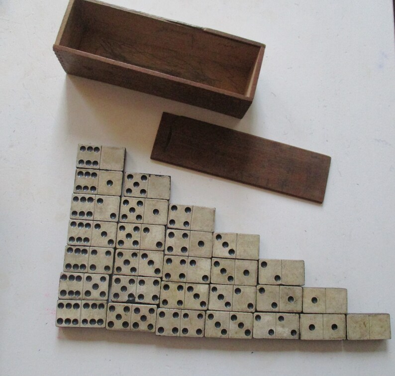 Domino Stones, 1930, Complete Game, 28 Stones, Ebony. - Etsy