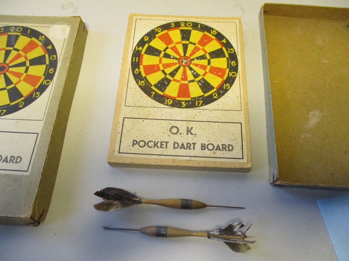 Dart Toy Miniature Dart Game Circa 1950 Collects Item. - Etsy