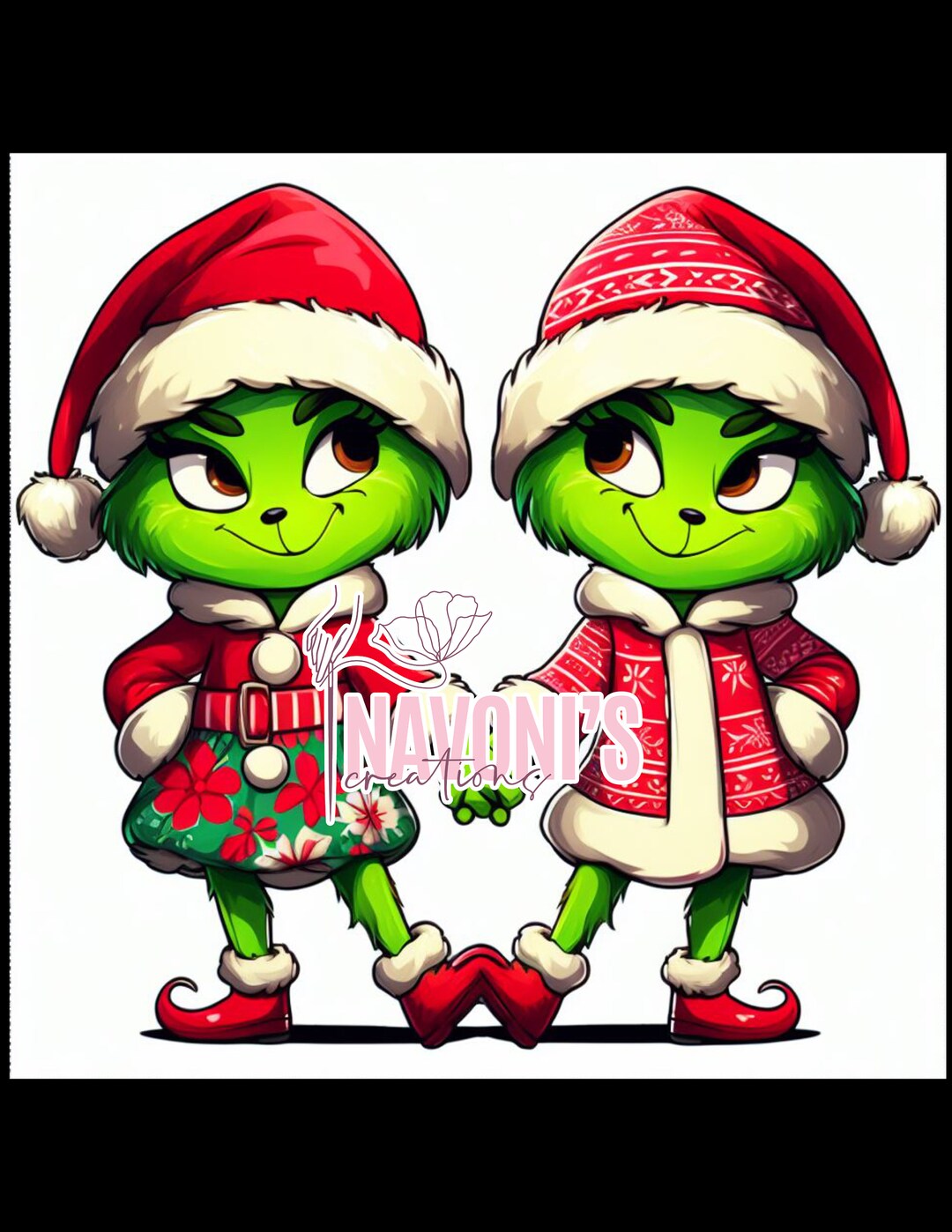 2 Grinch Girls Holding Hands - Etsy Australia