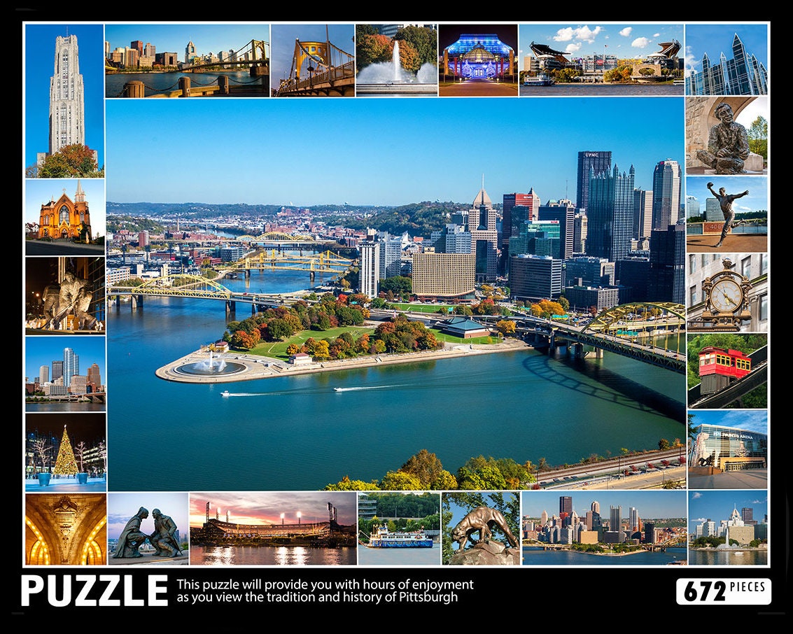Pittsburgh Collage Puzzle - 672 Pieces - Pittsburgh Jigsaw Puzzle ...