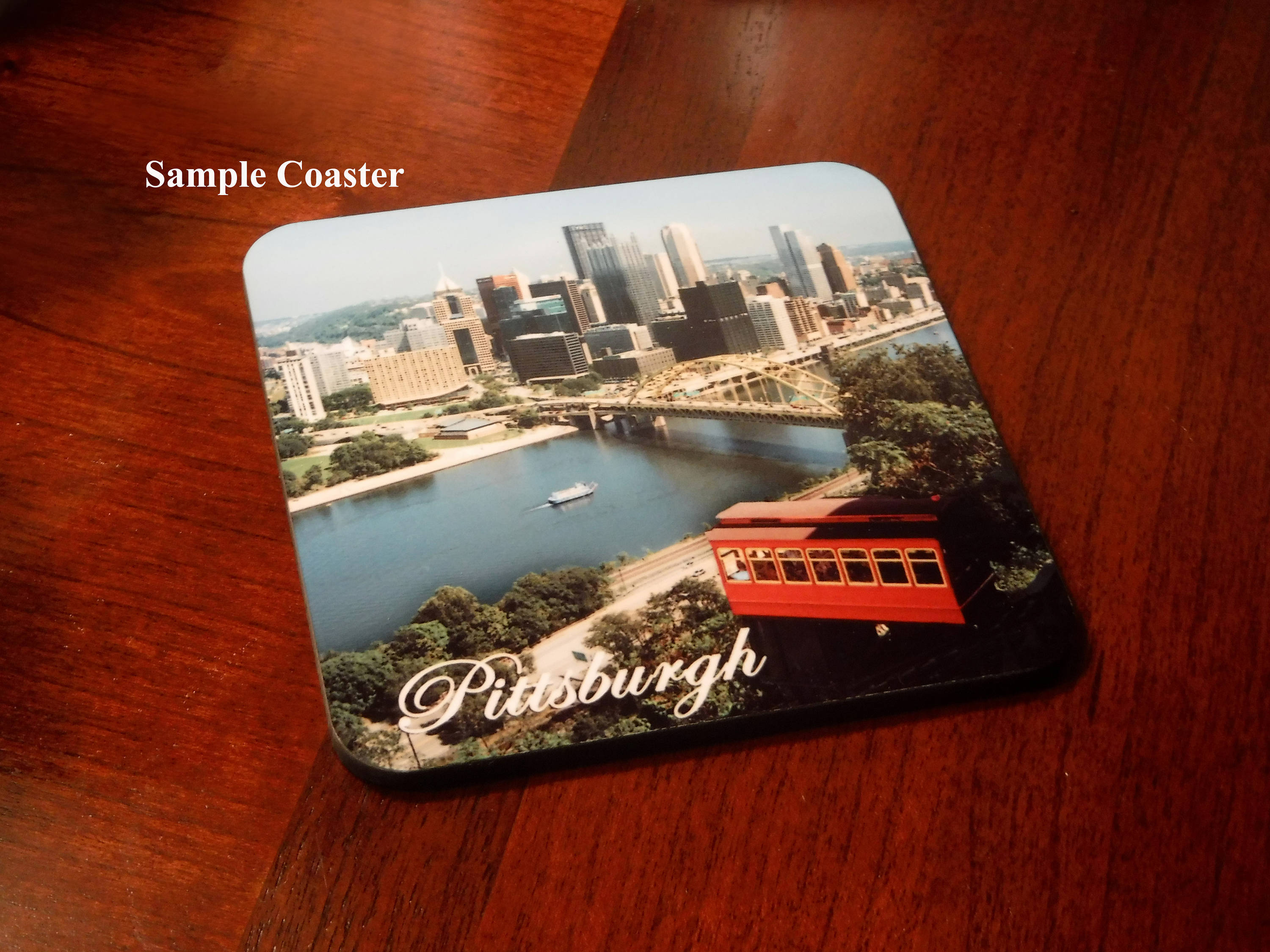 Pittsburgh Words Coaster Pittsburgh Coaster - Etsy