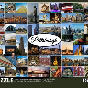 Pittsburgh Collage Puzzle - 672 Piece Puzzle - Jigsaw Puzzle - Etsy