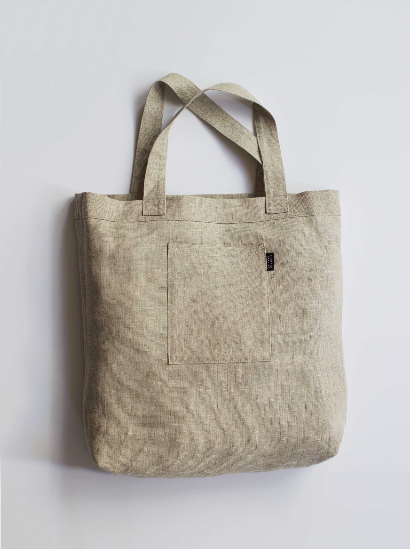 Leinentasche, Tote Bag, Mit Taschen, Alltagstasche, Robuste ...