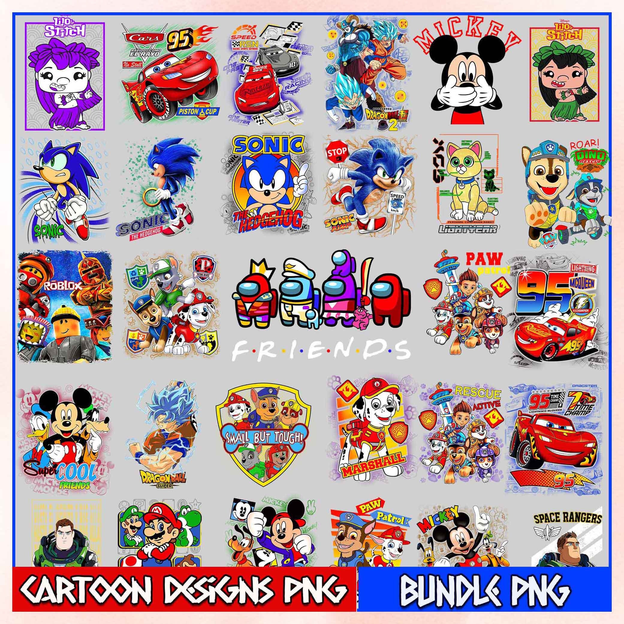 Exclusive Cartoon Designs Screenprinting DTF Printing Cartoon Pngs High ...