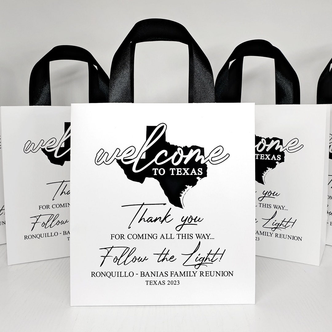30 Pcs Texas Wedding Welcome Gift Bags Custom State Paper Hotel Bags ...