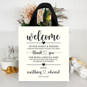 30 Welcome Gift Bags, Custom Hotel Bags, Paper Hotel Bags, Out of Town ...