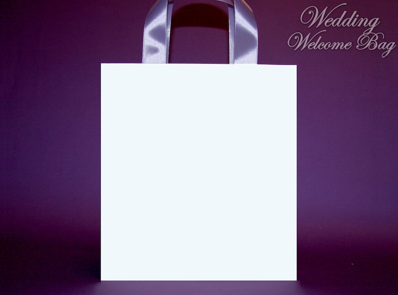 Blank Paper Gift Bags With Satin Ribbon Handles Wedding or - Etsy