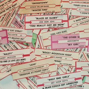 Vintage Jukebox Record Labels / Title Strips - Mixed Lot of 100 From 70 ...