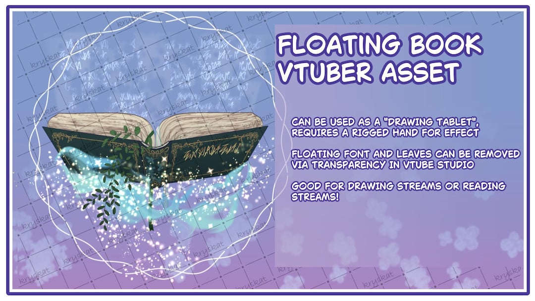 Floating Spell Book Vtuber Asset, Stream Assets, Vtube Studio Asset - Etsy