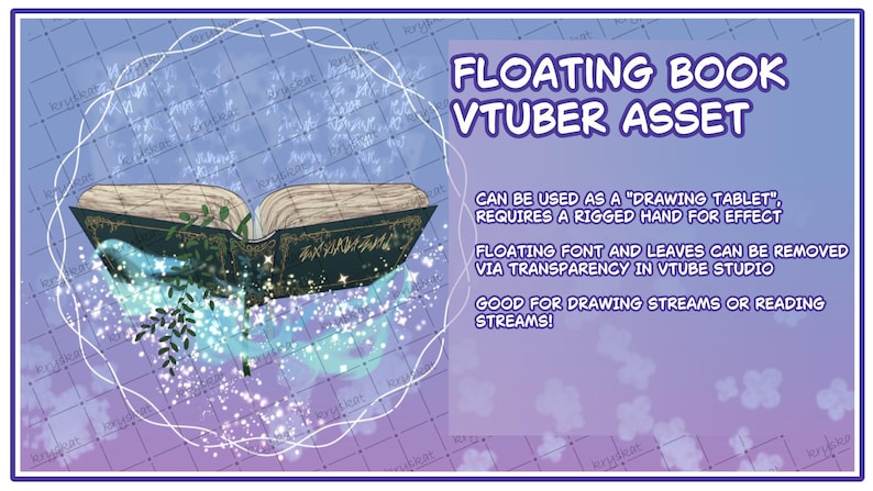 Floating Spell Book Vtuber Asset, Stream Assets, Vtube Studio Asset - Etsy