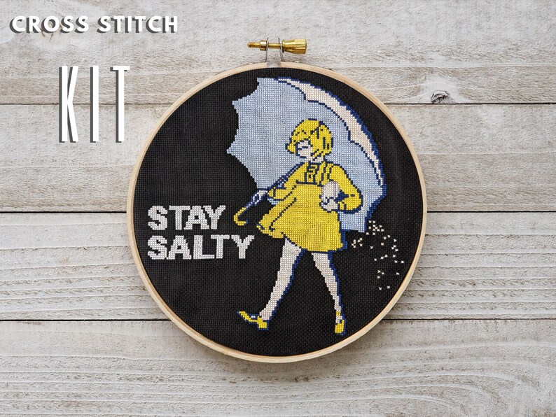Stay Salty Cross Stitch Kit Pop Culture Funny Cross Stitch - Etsy