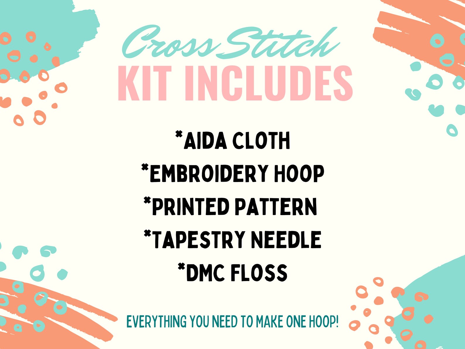 I'm Just Here to Establish My Alibi Cross Stitch Kit, Funny True Crime ...