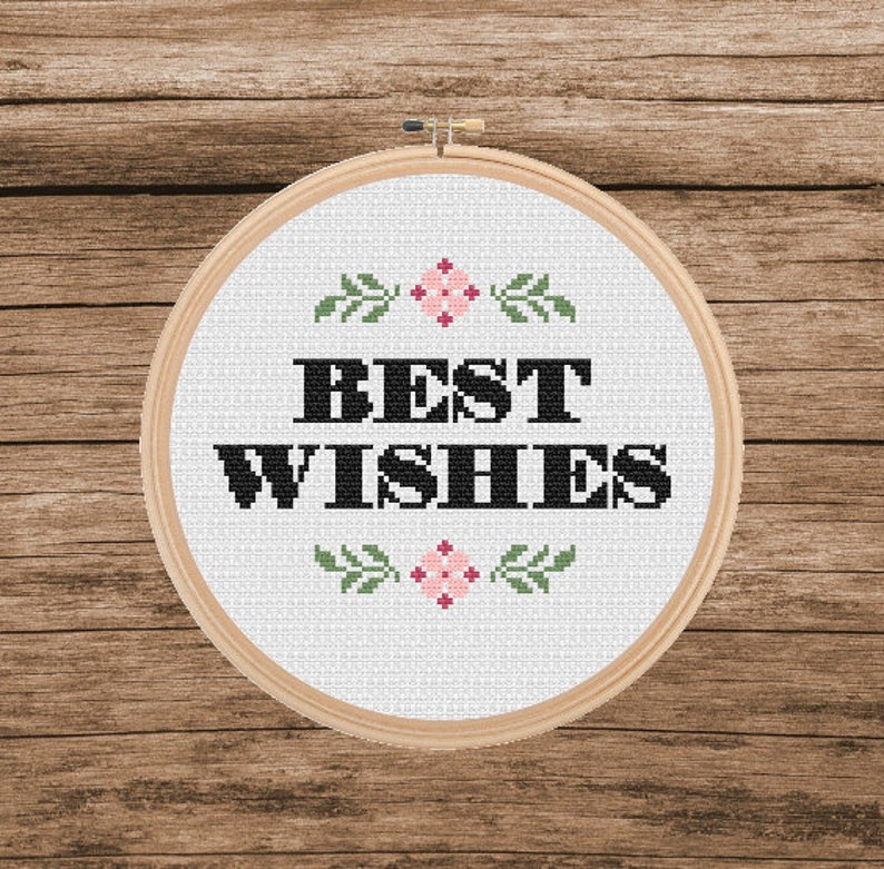 Best Wishes Warmest Regards Cross Stitch Patterns, Digital Download ...