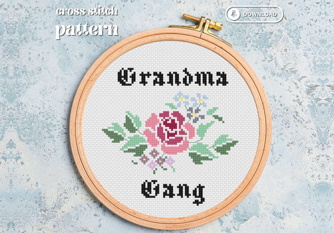 Grandma Gang Cross Stitch Pattern, Pdf, Digital Download, Crafty Girl ...