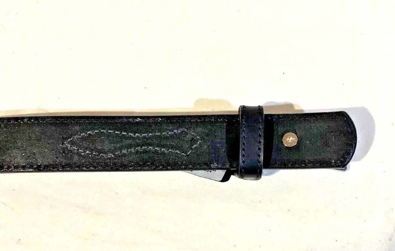Men's Genuine Black Leather Ranger Style Belt Amish Hand Crafted in the ...