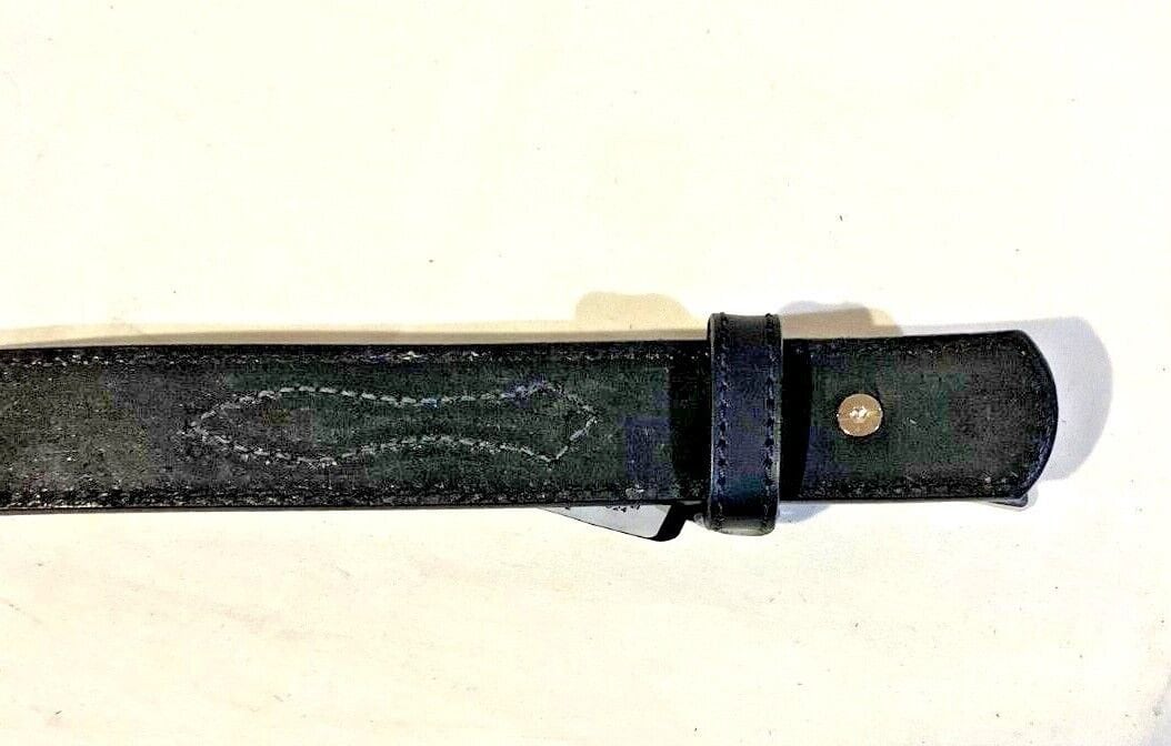 Men's Genuine Black Leather Ranger Style Belt Amish Hand Crafted in the ...
