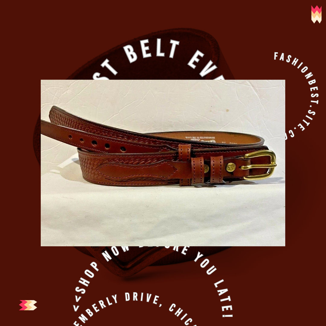 Men's Genuine Leather Ranger Style Belt Amish Hand Crafted in the USA ...