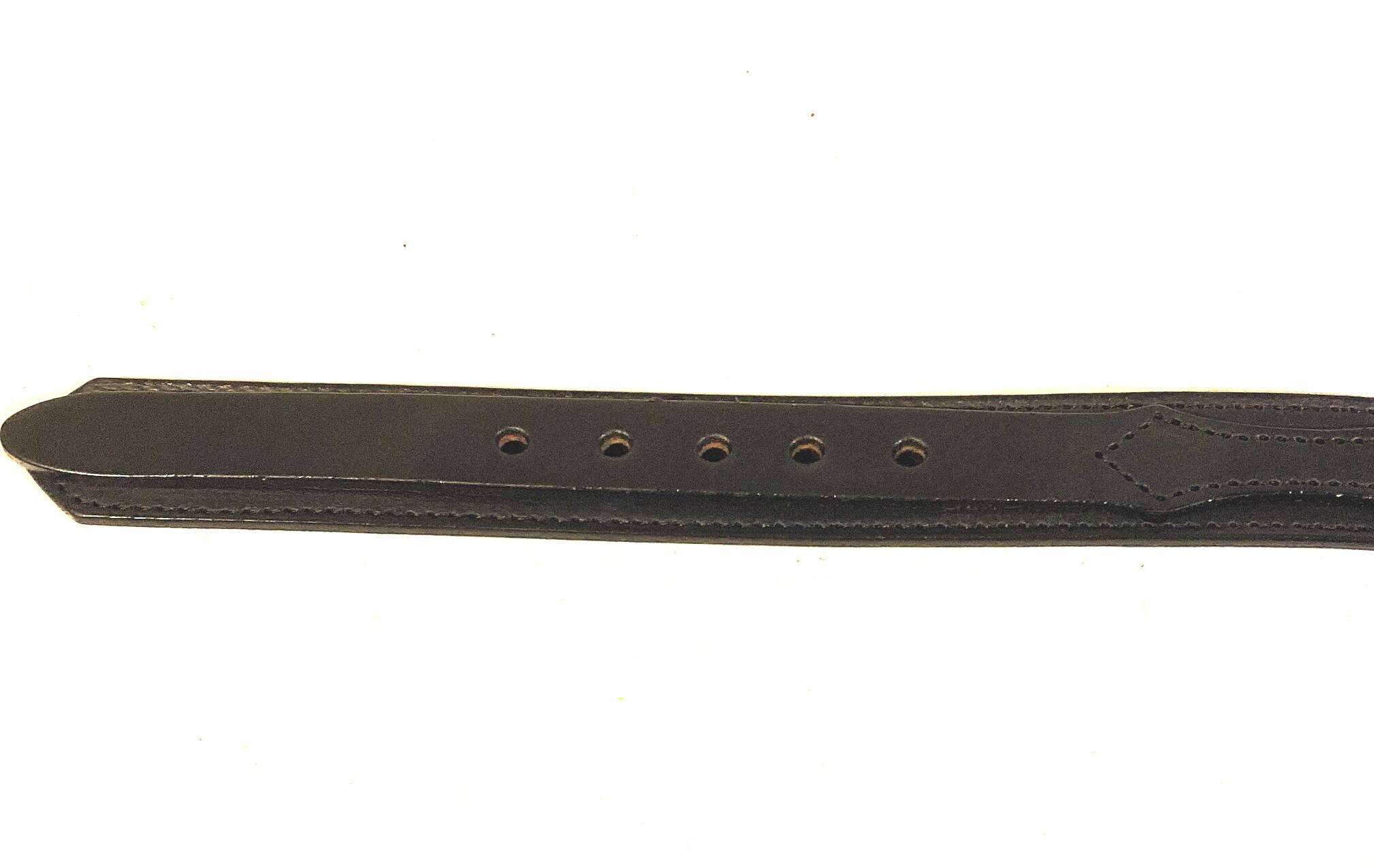 Men's Genuine Black Leather Ranger Style Belt Amish Hand Crafted Made ...