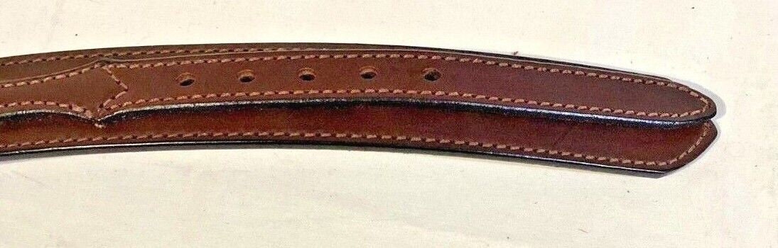 Men's Genuine Brown Leather Ranger Style Belt Amish Crafted in USA - Etsy