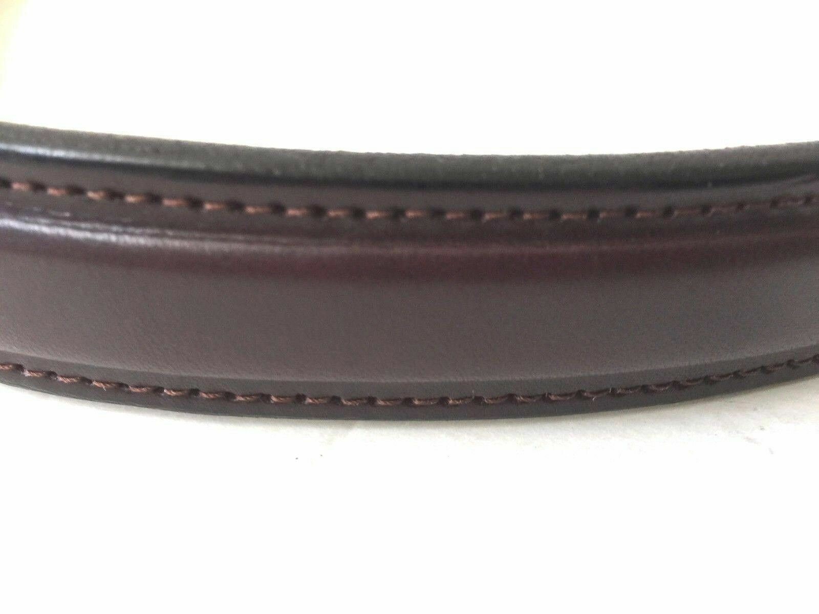 Men's Genuine Dark Brown Leather Ranger Style Belt Amish Crafted Made ...