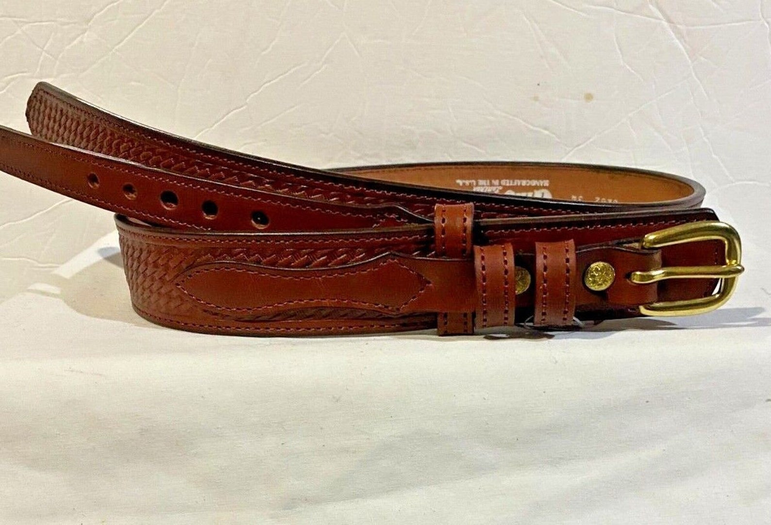 Men's Genuine Leather Ranger Style Belt Amish Hand Crafted in the USA ...