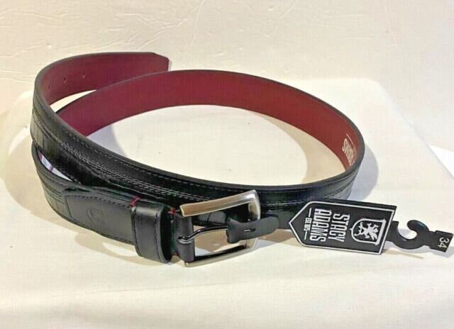 Men's New Genuine Black Leather Fashion Stacy Adams Dress Belt - Etsy