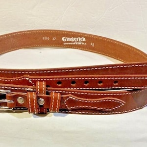 Men's Genuine Sedona Hot Dipped Leather Ranger Style Belt Amish Crafted ...